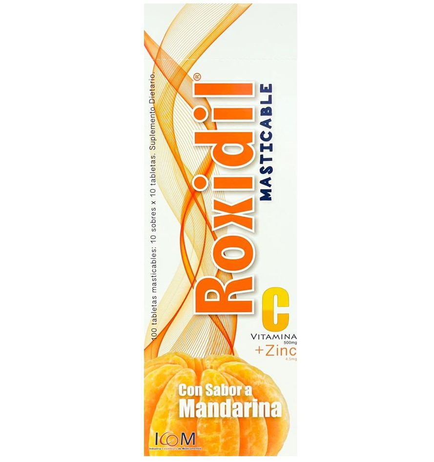 ROXIDIL VIT.C MAS.500MG+ZINC MAN.100 TBS – Droguería Más Salud